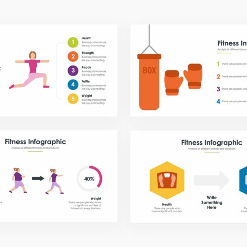 Fitness Infographics - PowerPoint | Master Bundles