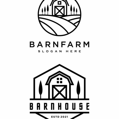 set of home farm logo vector design | MasterBundles