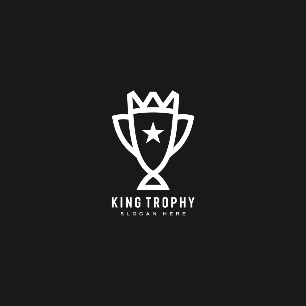 trophy king logo vector design - MasterBundles