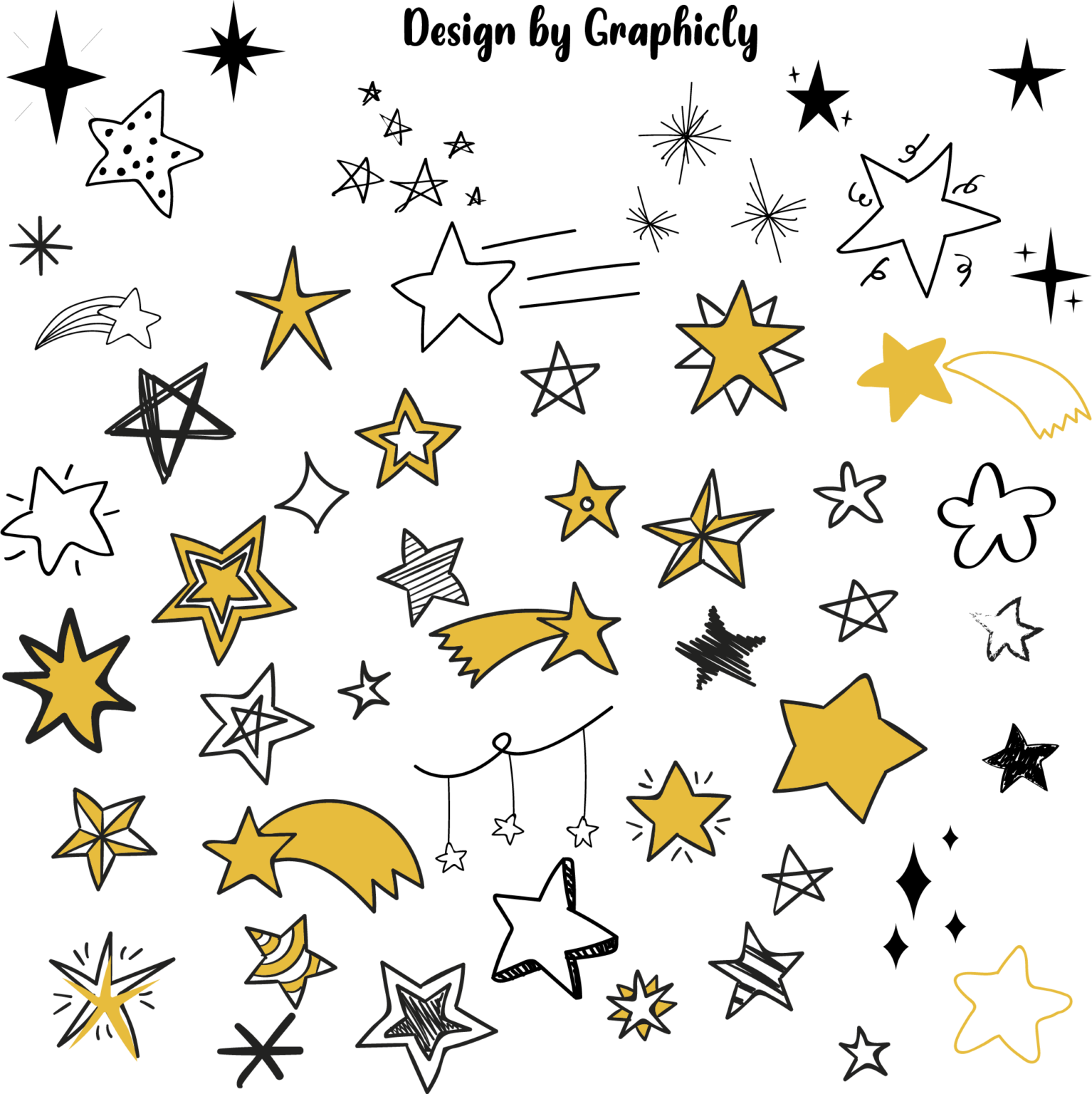 50 Star Clipart Instant Download SVG PNG EPS AI - MasterBundles
