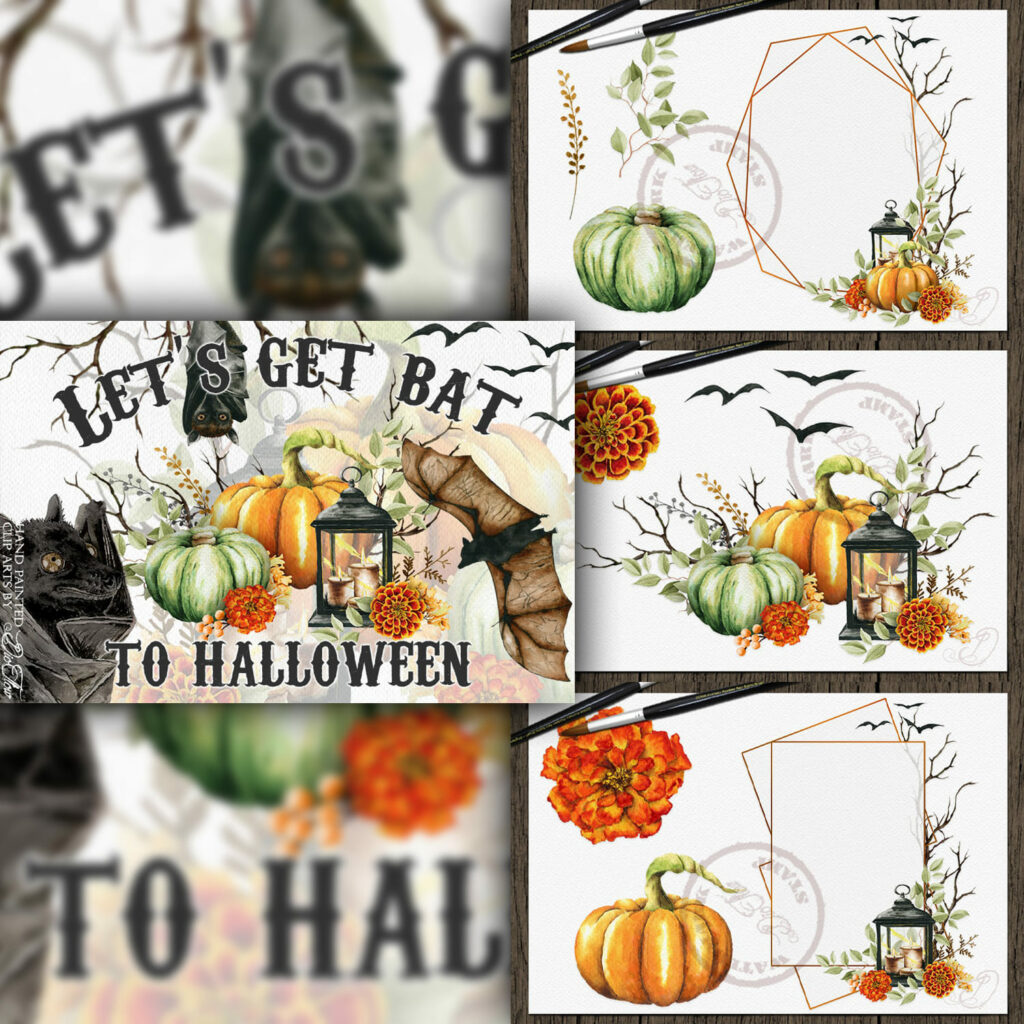 Halloween Bat Watercolor Clip Art – MasterBundles