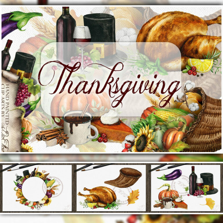 Thanksgiving Illustration – MasterBundles