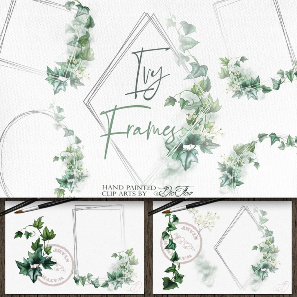 Ivy Watercolor Frames – MasterBundles