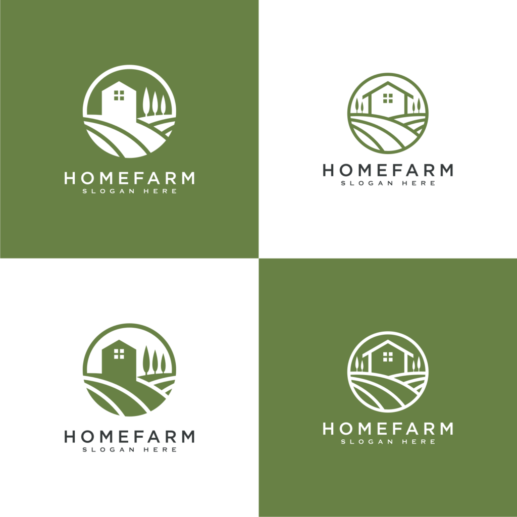 set of home farm logo vector design - MasterBundles