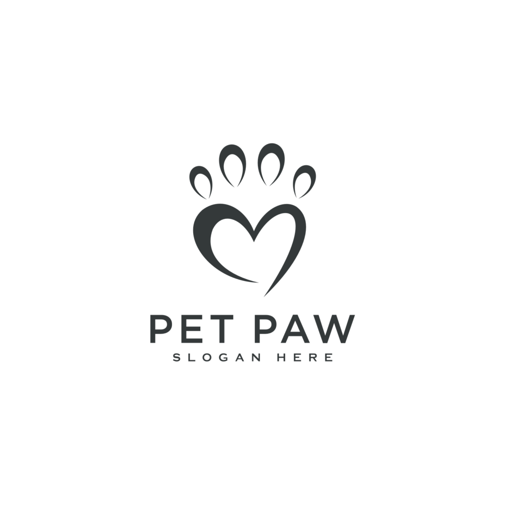 pet paw logo vector abstract design - MasterBundles