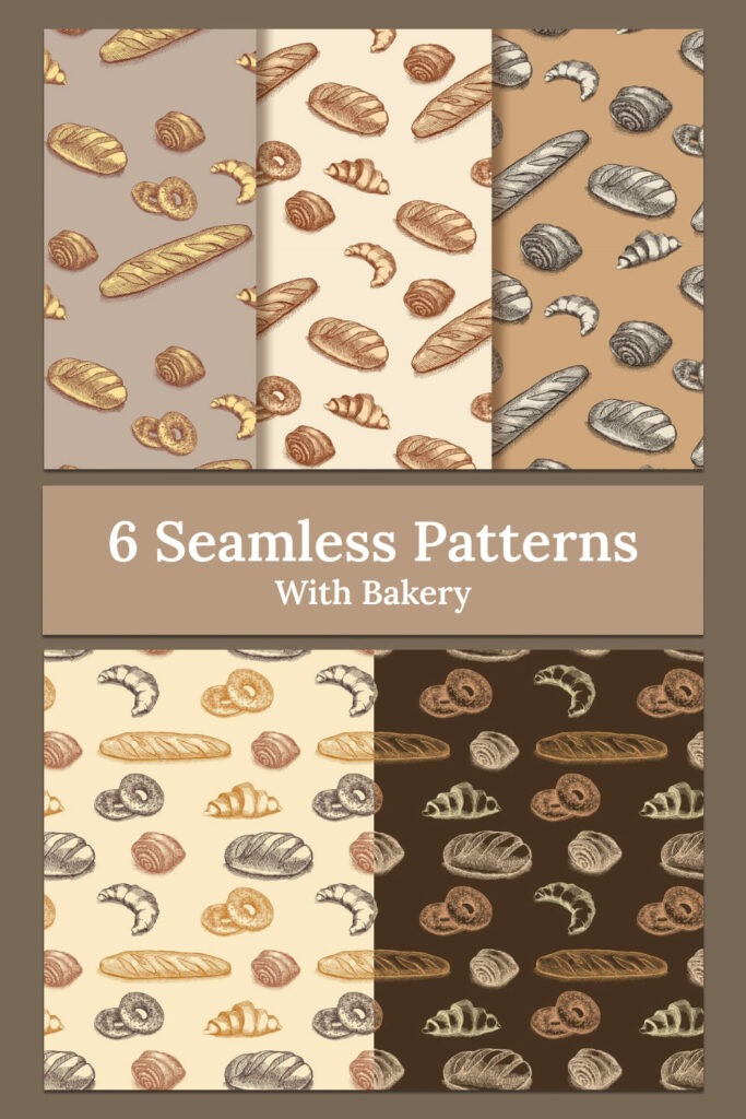6 Seamless Patterns With Bakery – MasterBundles