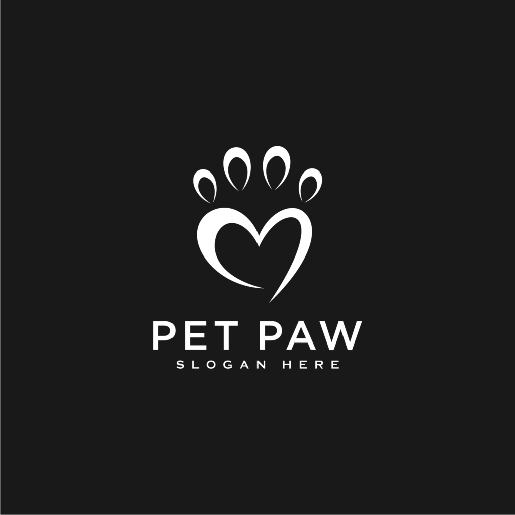 pet paw logo vector abstract design - MasterBundles