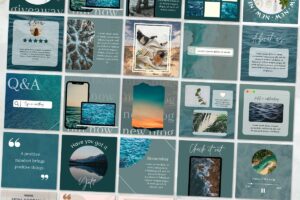 Blue Instagram Post Template Pack | Master Bundles