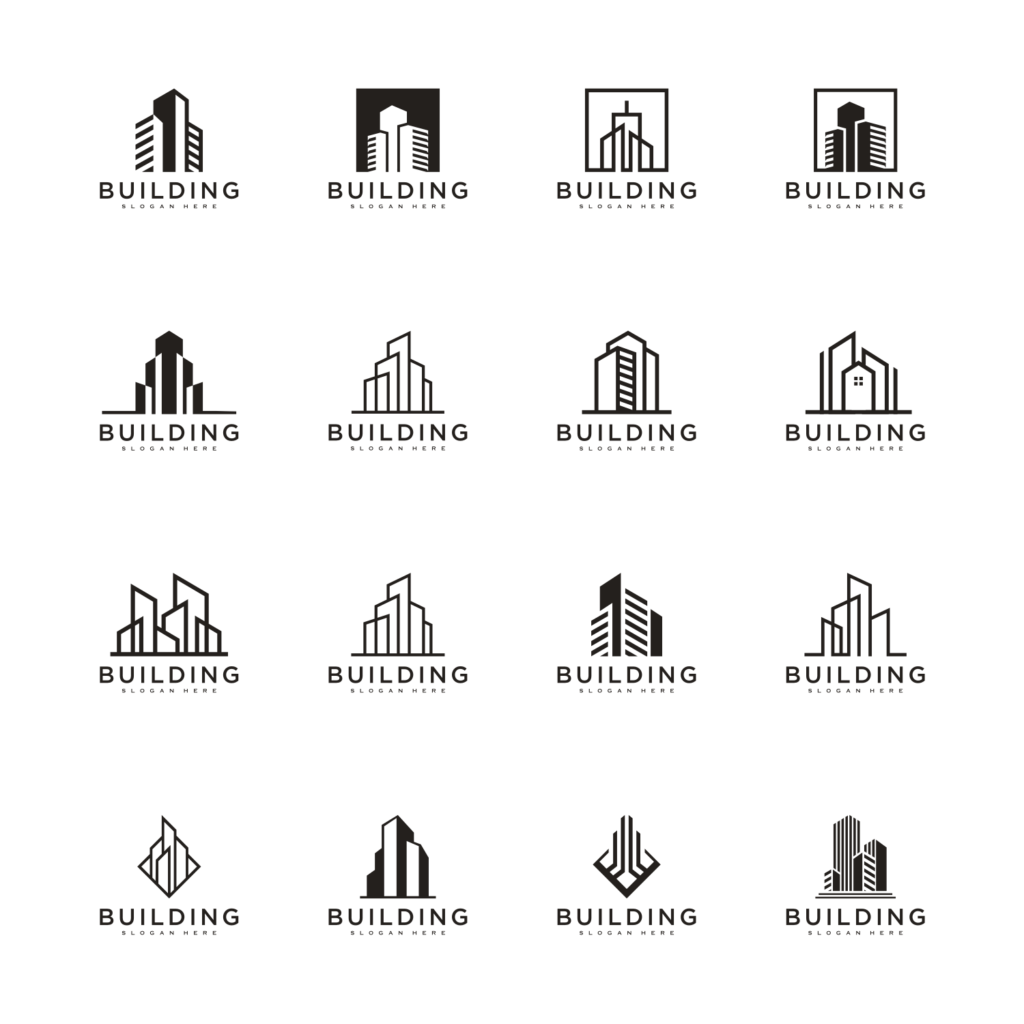 set of Building logo vector design. - MasterBundles