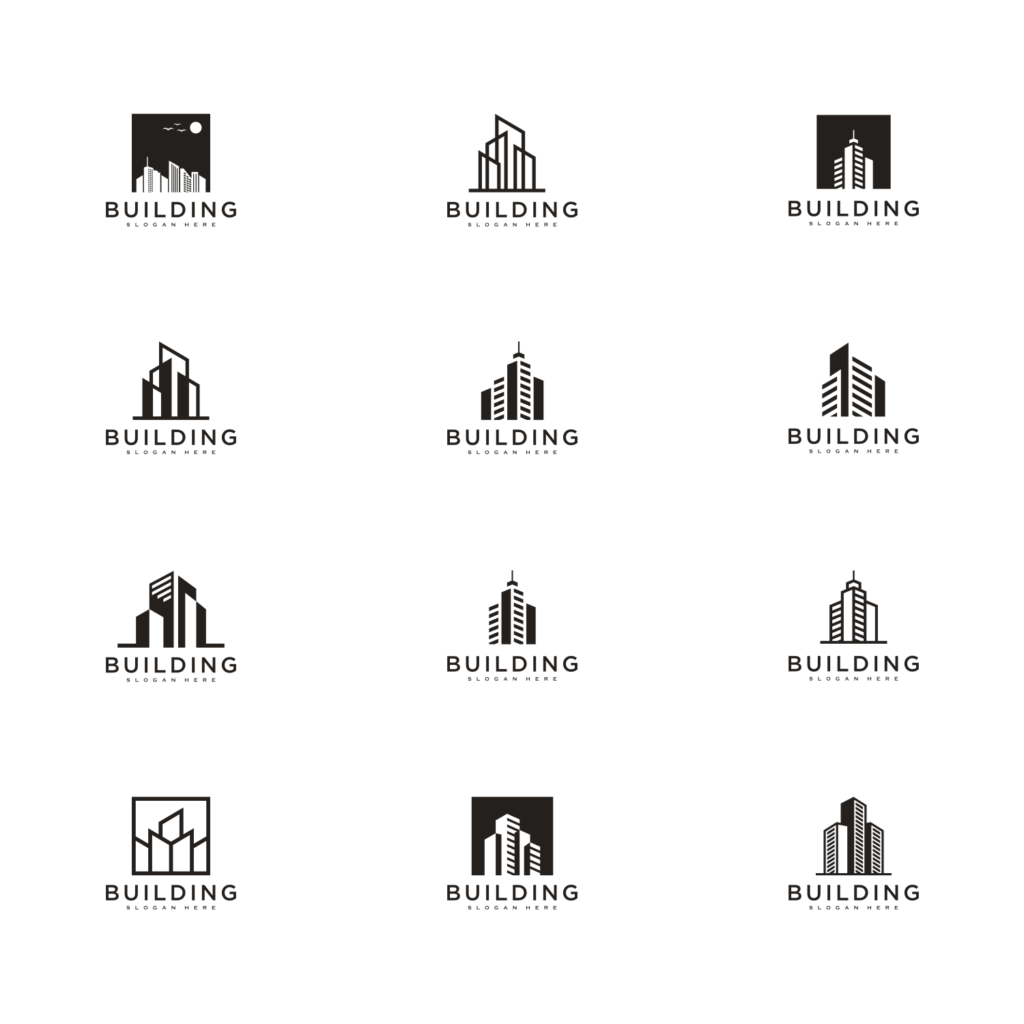 set of Building logo vector design. - MasterBundles