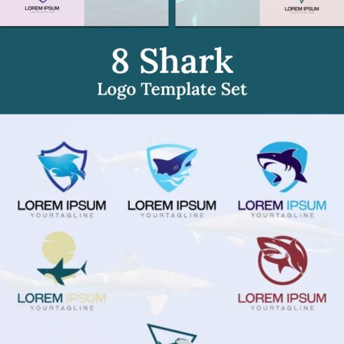 8 Shark Logo Template Set | Master Bundles
