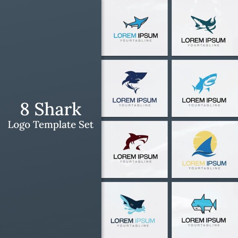 Shark Vintage Style Logo Design Template | MasterBundles