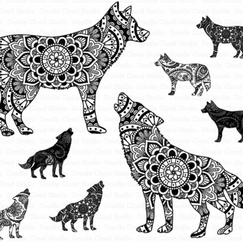 Mandala Wolf SVG, Howling Wolf Mandala SVG Files | Master Bundles