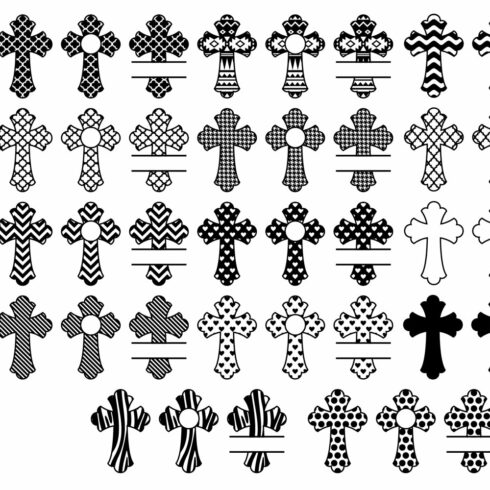 Patterned Cross SVG, Christian Svg Files, Cross Monogram SVG | Master ...