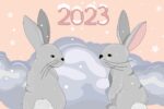 Calendar 2023 with cute rabbits | MasterBundles