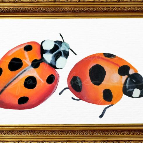Ladybug Watercolor Clipart SVG | Master Bundles