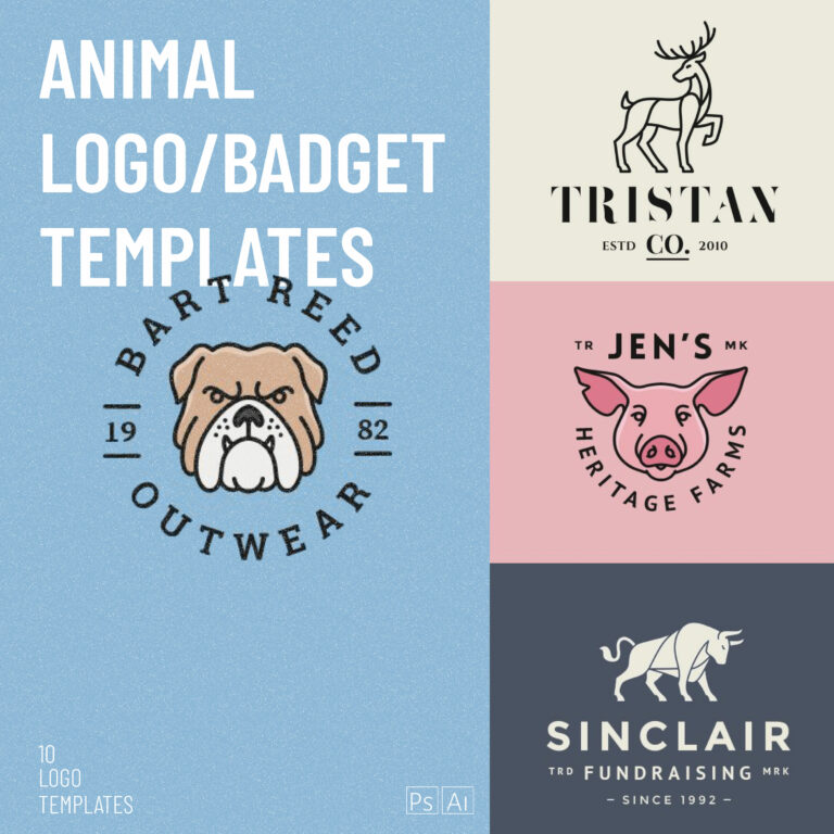 Animal Logo Badge Templates – MasterBundles