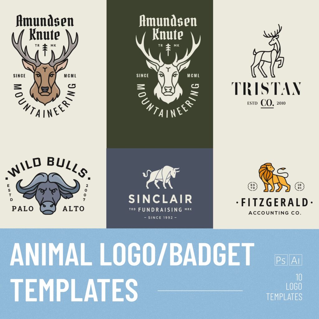 Animal Logo Badge Templates – MasterBundles