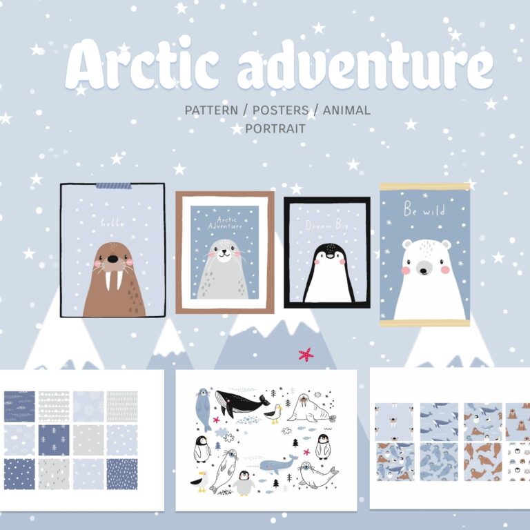 Arctic Animals Birthday Party | MasterBundles