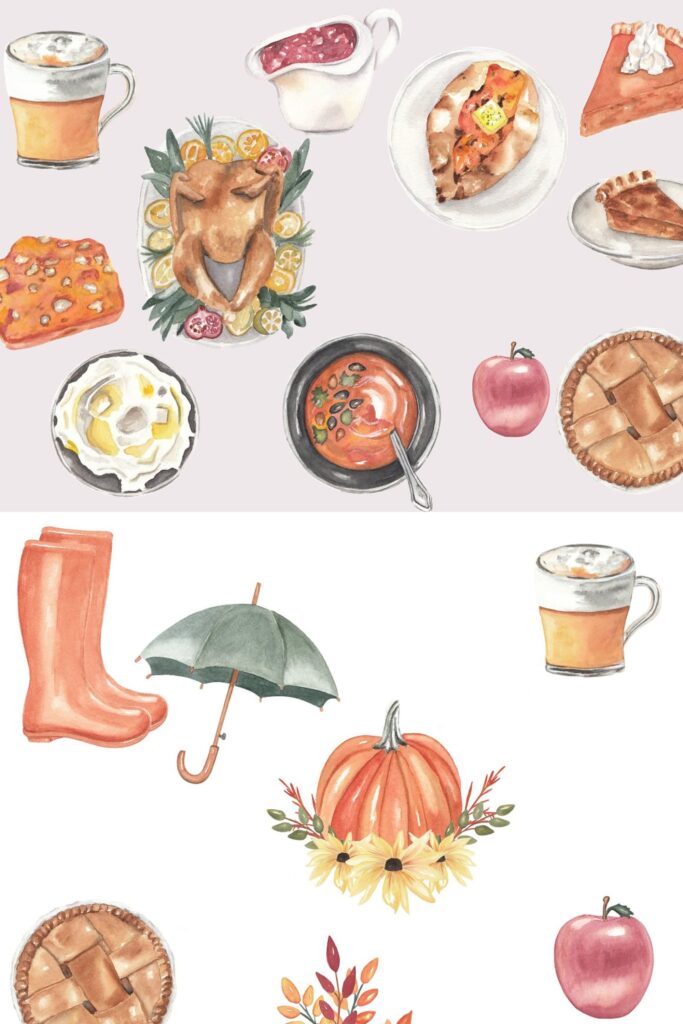 Autumn Food Clipart & Bucket List – MasterBundles