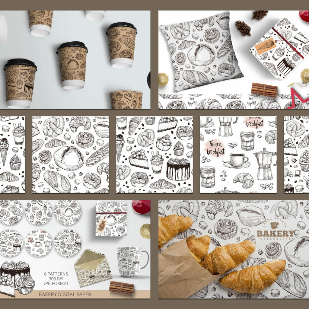 Bakery And Dessert Seamless Pattern – MasterBundles