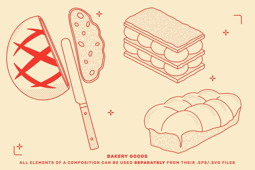 Bakery Vector Illustrations – MasterBundles