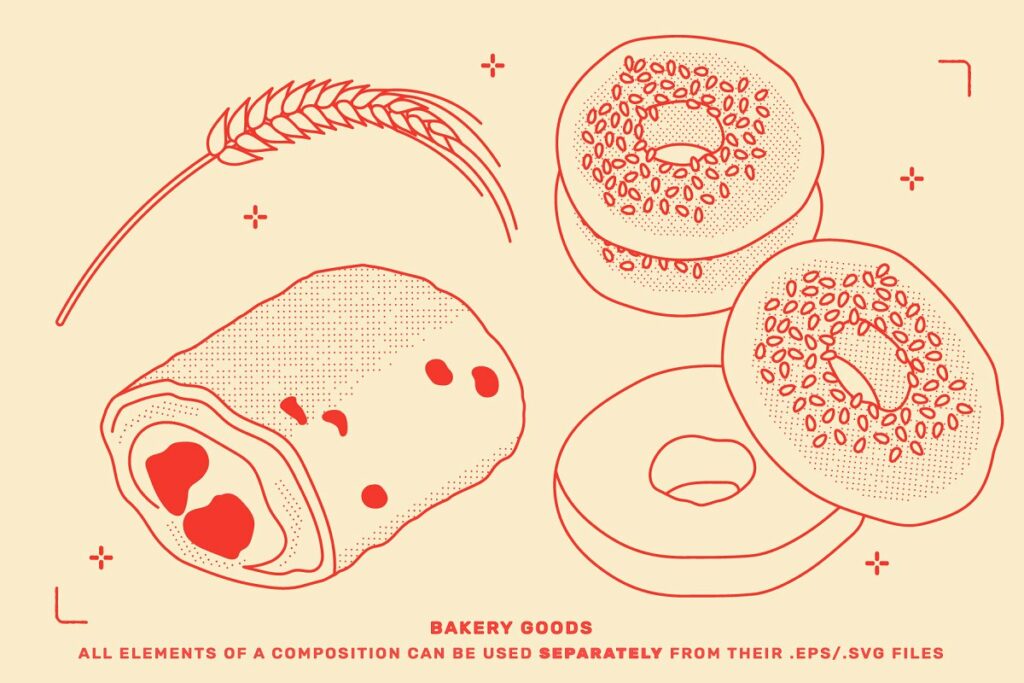 Bakery Vector Illustrations – MasterBundles