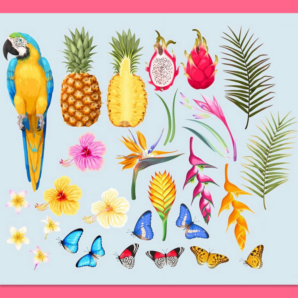 Blue And Golden Macaw Patterns – MasterBundles