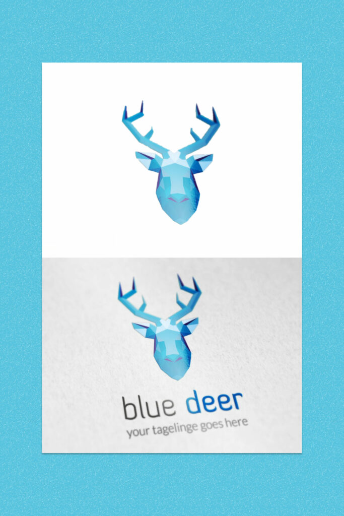 Blue Deer Logo – MasterBundles
