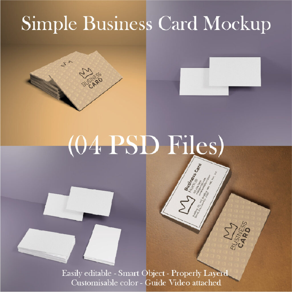 Simple Business Card Mockup bundle - MasterBundles