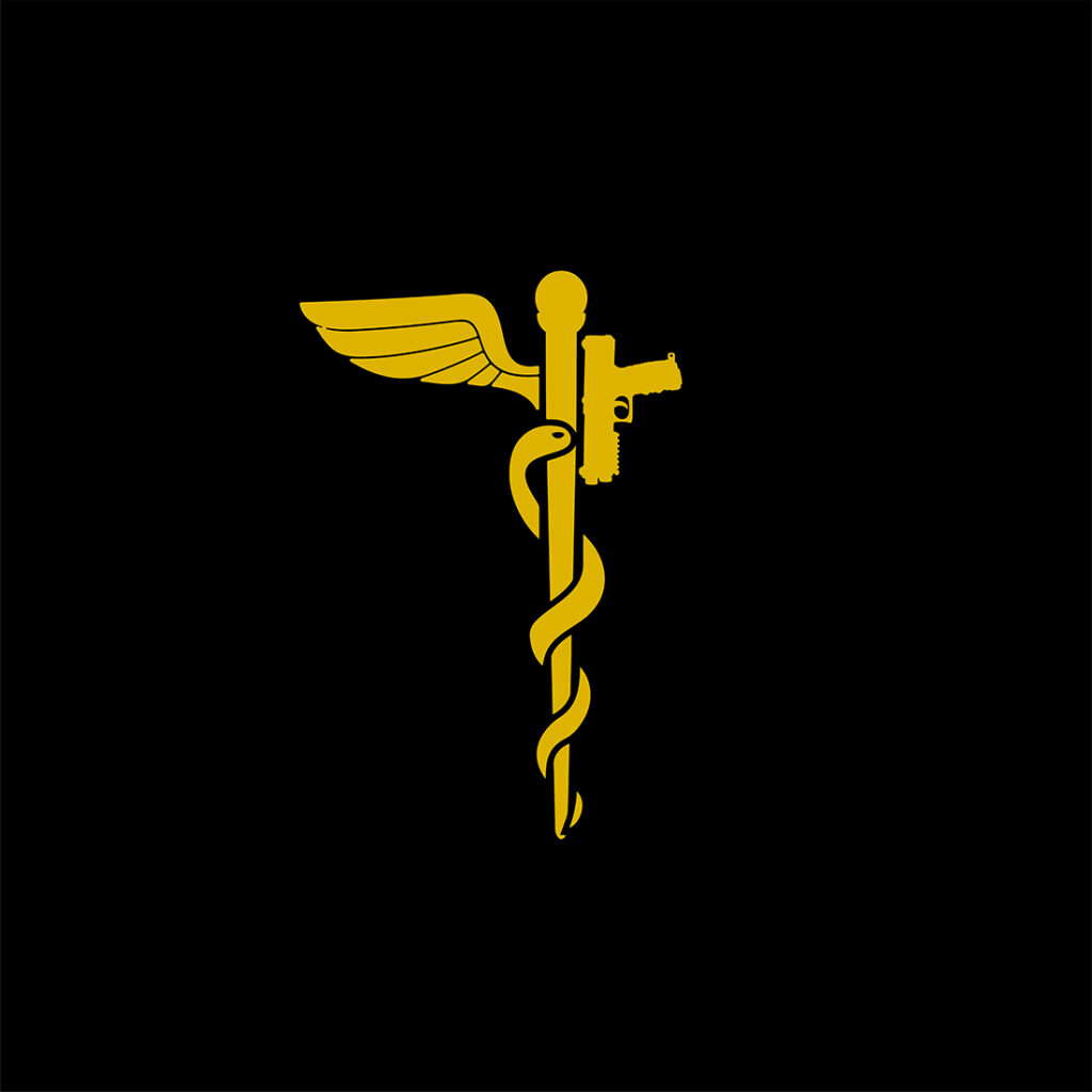 Caduceus Medic Pistol Abstract Mark Pictorial Emblem Logo - MasterBundles