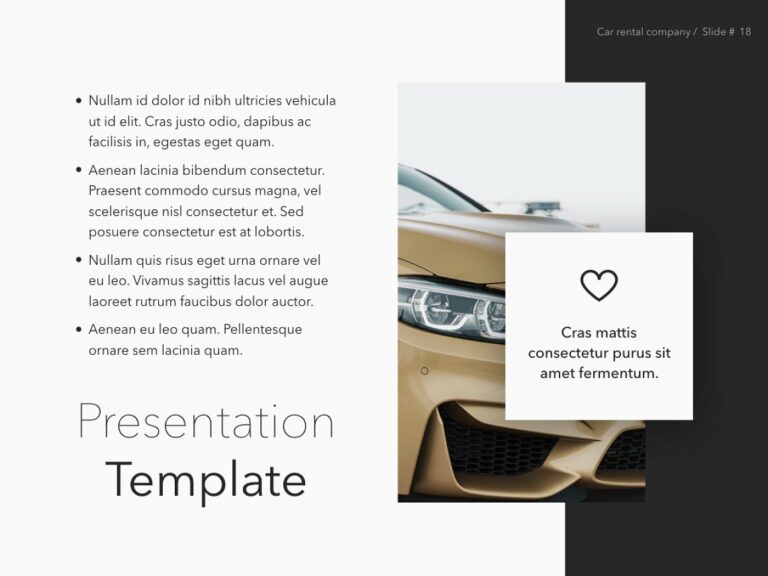 Car Rental PowerPoint Theme – MasterBundles