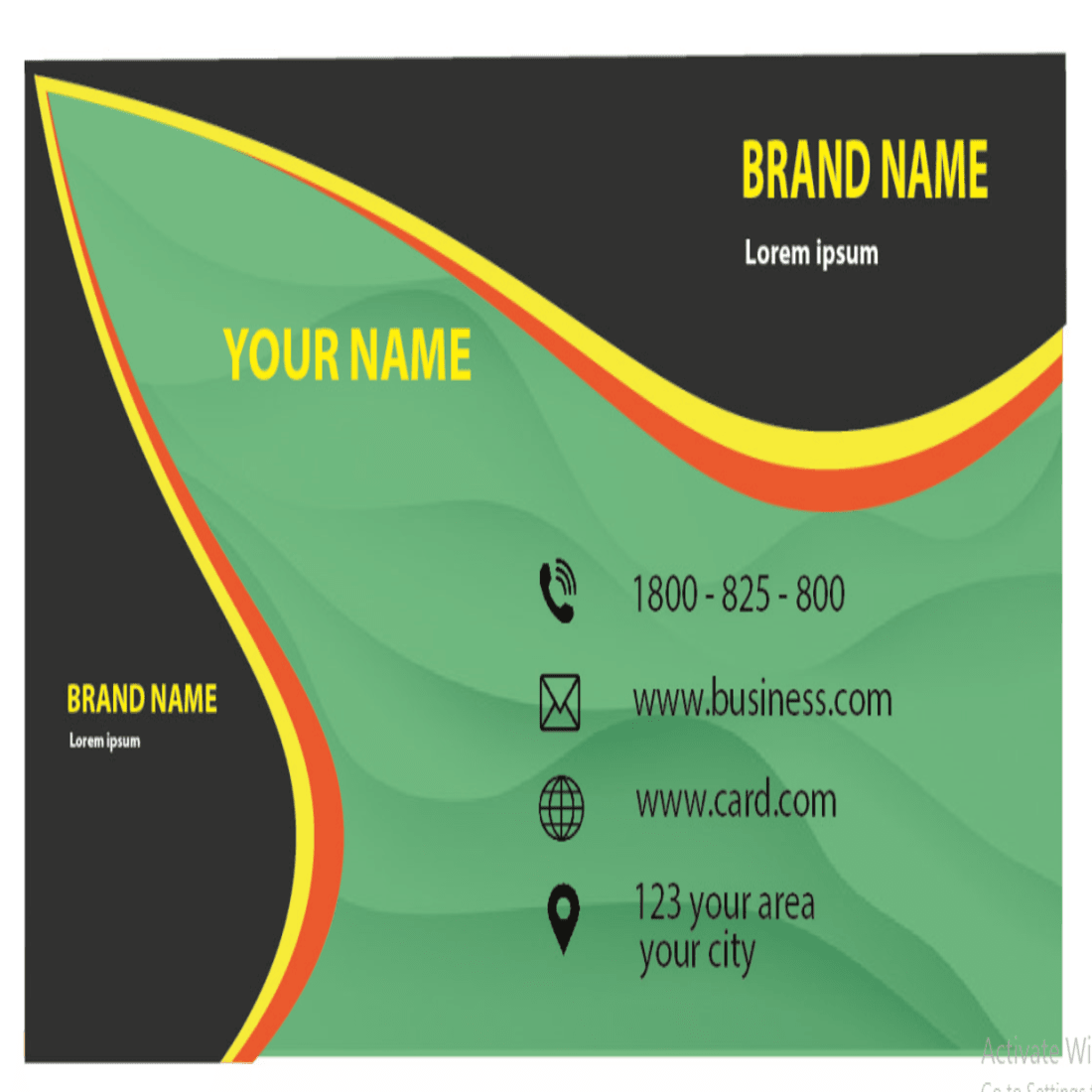 business card single or double side front and back - MasterBundles
