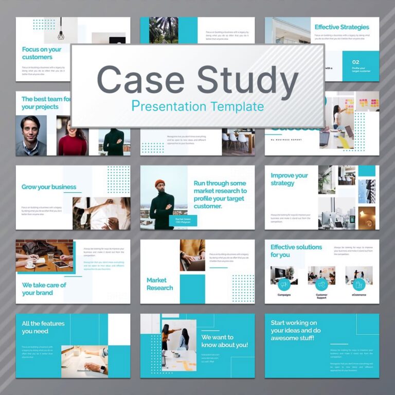 Case Study Presentation Template 5 Slides – MasterBundles