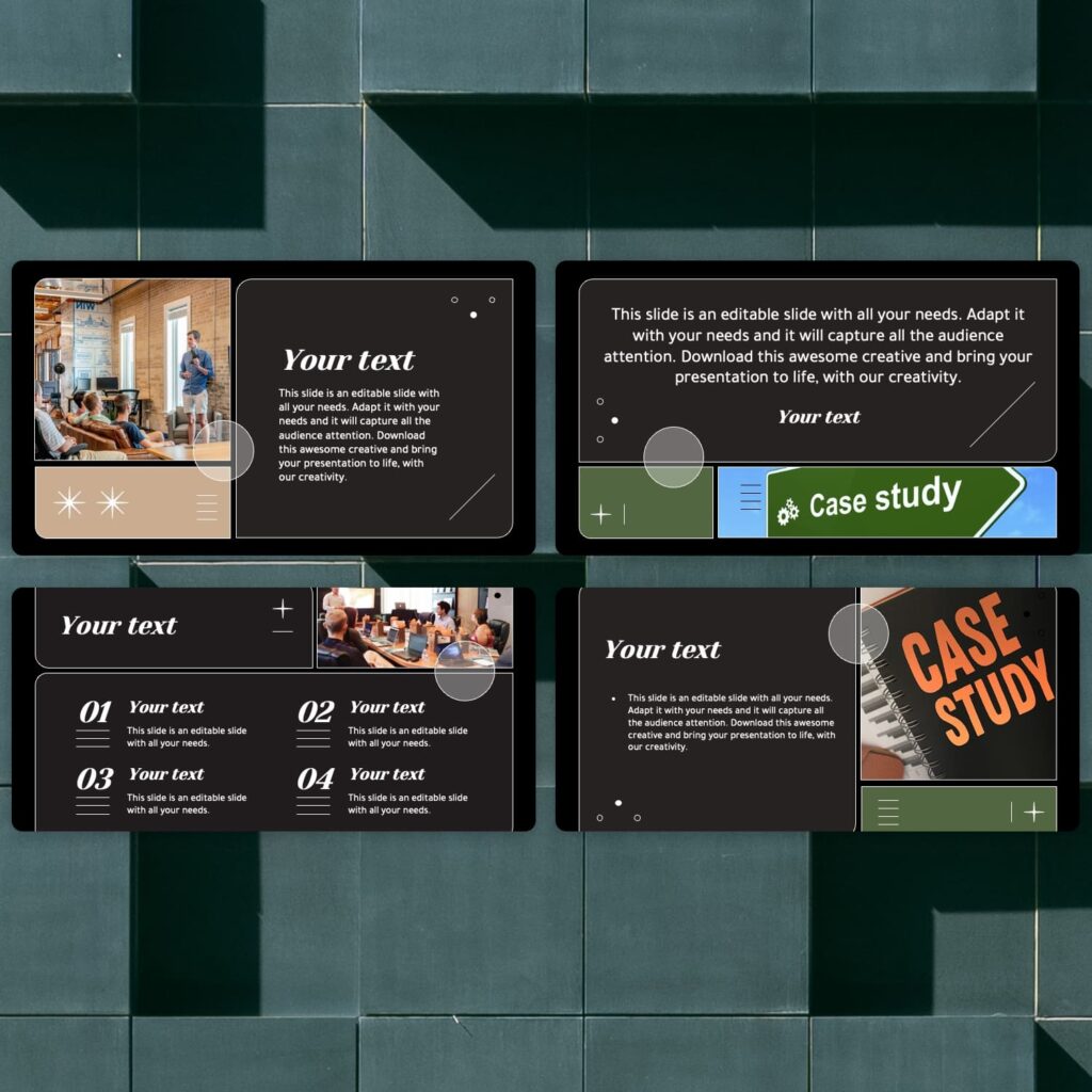 Case Study Presentation Template 5 Slides – MasterBundles