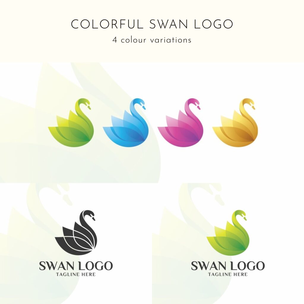 Colorful Swan Logo – MasterBundles