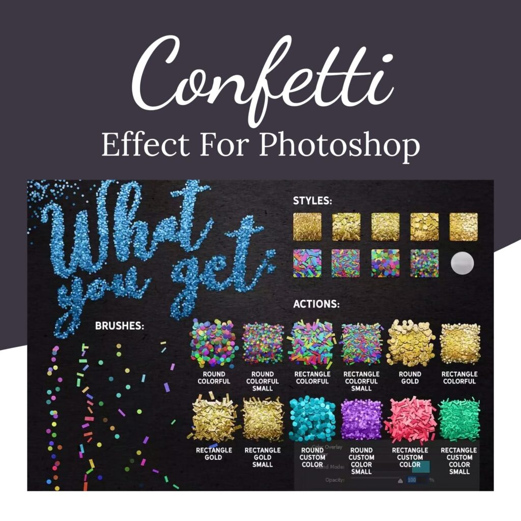 Confetti Effect for Photoshop – MasterBundles