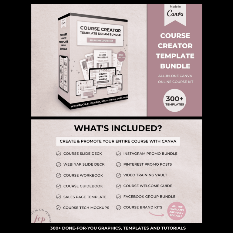 Course Sales Page Canva Template | Master Bundles