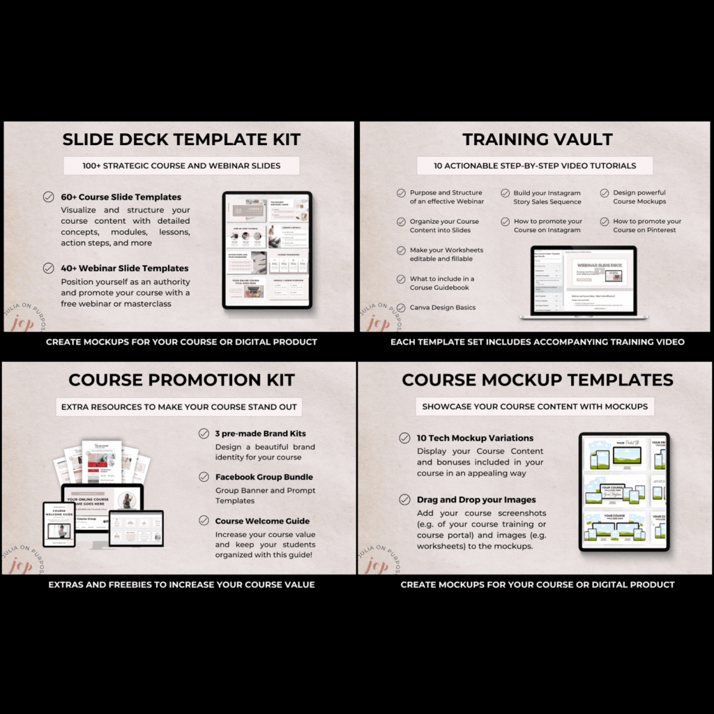 Course Creator Canva Template Bundle – MasterBundles