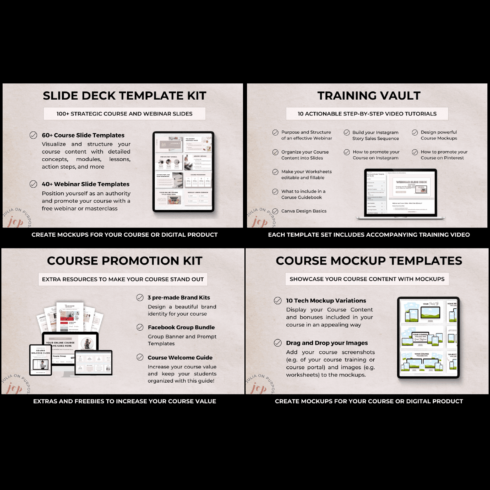 Course Creator Canva Template Bundle – MasterBundles