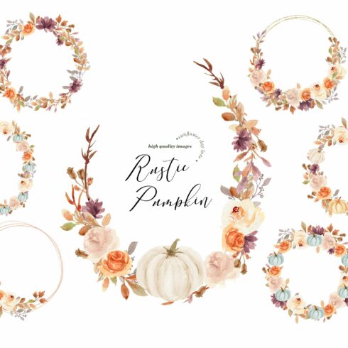 Rustic Orange Frame Pumpkin Clipart | MasterBundles