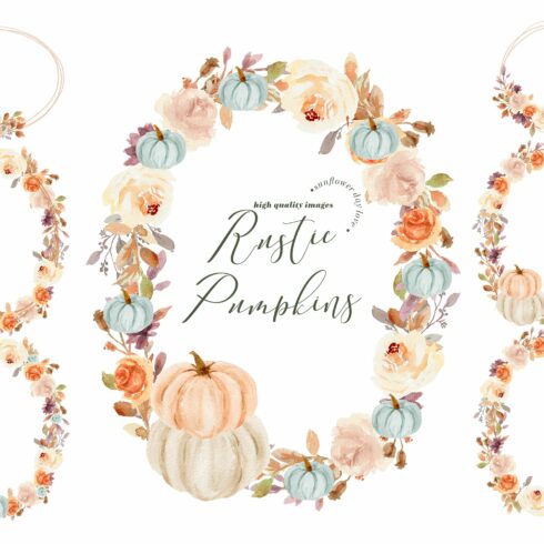 Rustic Orange Frame Pumpkin Clipart | MasterBundles