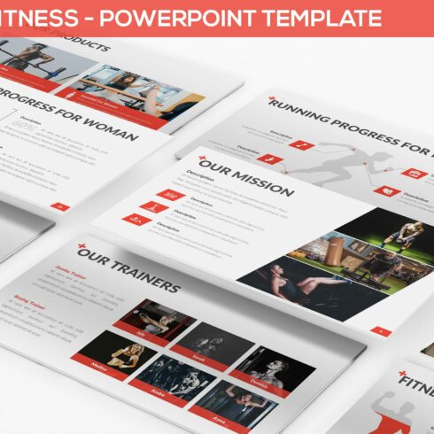 Gym & Fitness - Powerpoint Template 1200 Slides | Master Bundles