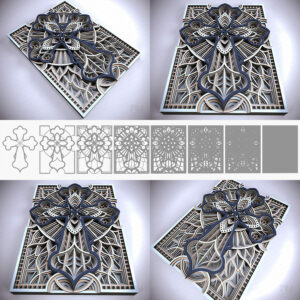 Cr34 - 3D Layered Cross SVG, Mandala Cross, Laser Cut Cross – MasterBundles