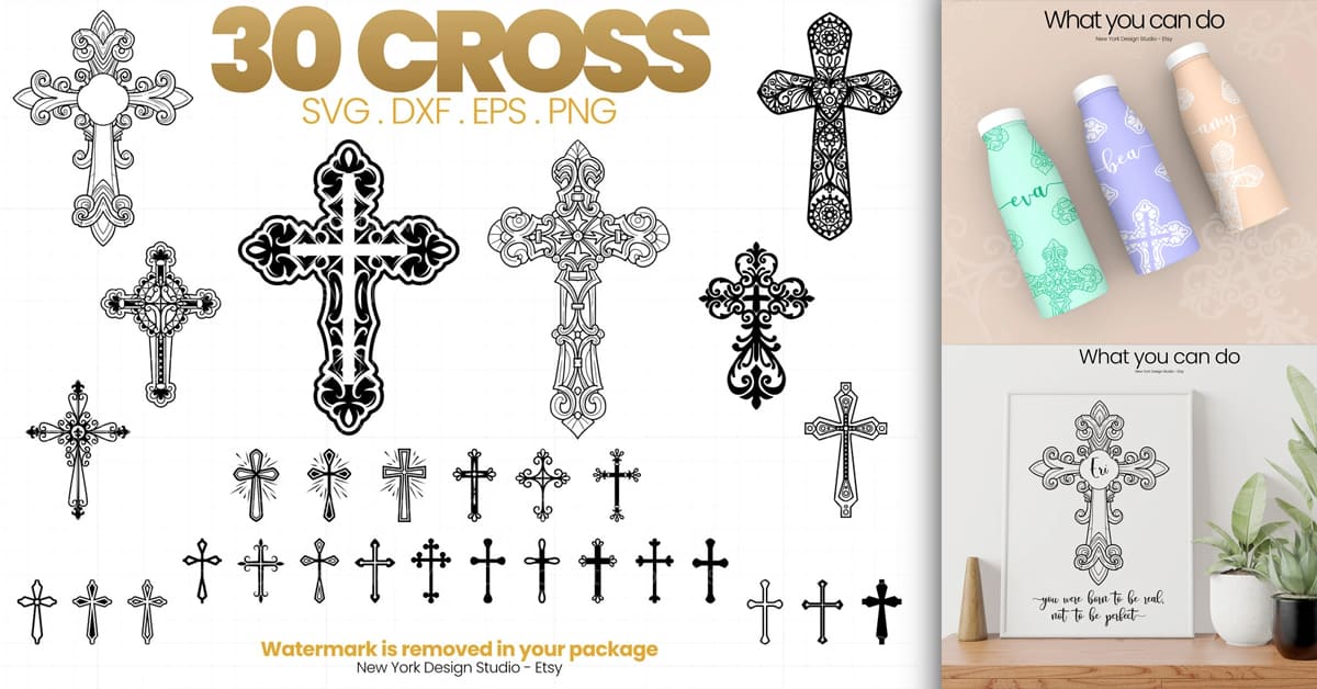 Cross SVG, Crosses Clipart, Christian Svg Files – MasterBundles