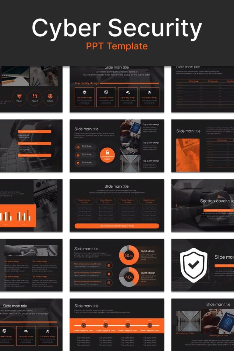 Cyber Security PPT Template – MasterBundles