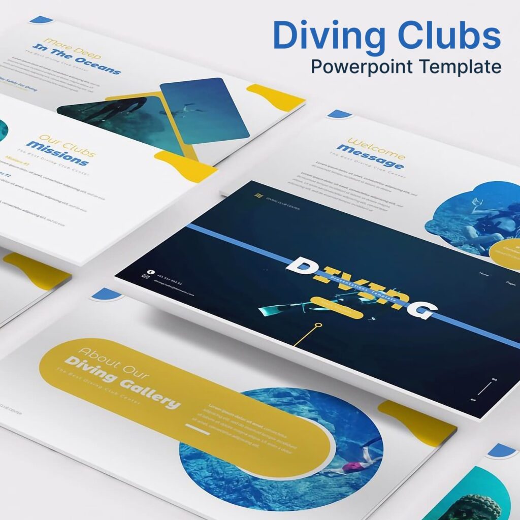 Diving Clubs Powerpoint Template – MasterBundles