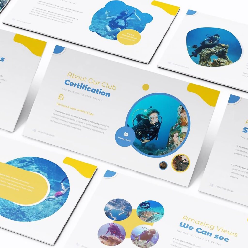 Diving Clubs Powerpoint Template – MasterBundles