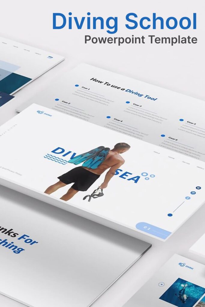 Diving School Powerpoint Template – MasterBundles