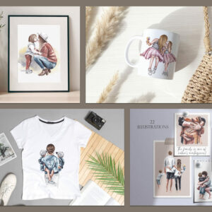 Family Watercolor Clipart – MasterBundles